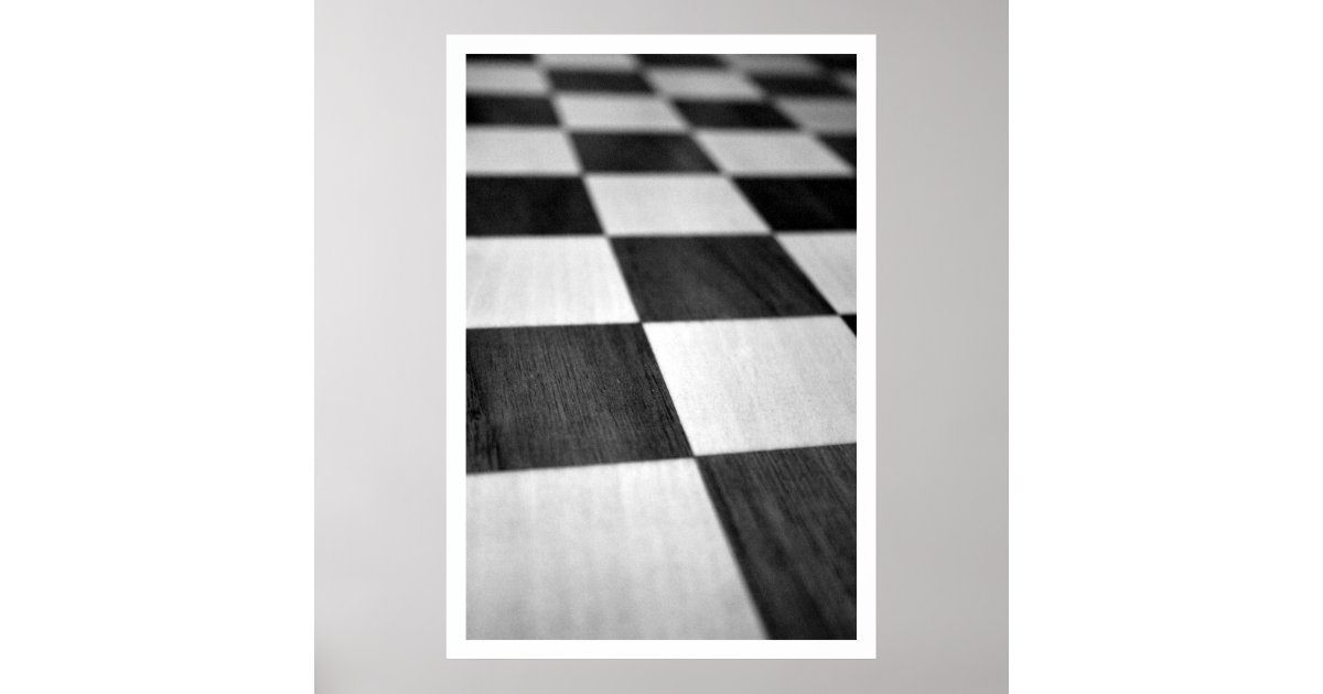 Chess / Chequered Board Poster | Zazzle
