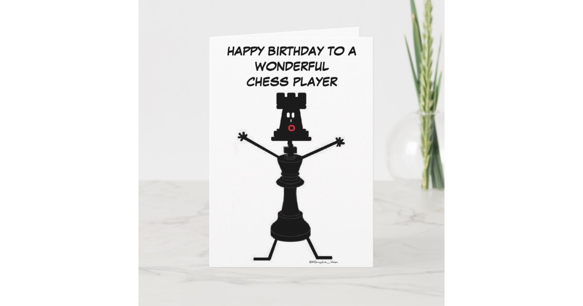 Chess Player Birthday Card | Zazzle.co.uk