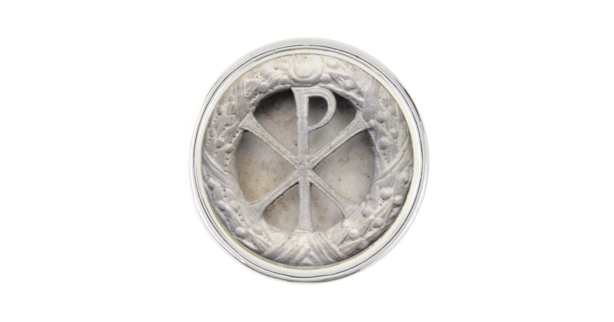 Chi Rho Monogram Lapel Pin | Zazzle