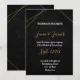 Chic Black & Gold Geometric frame Invitation | Zazzle
