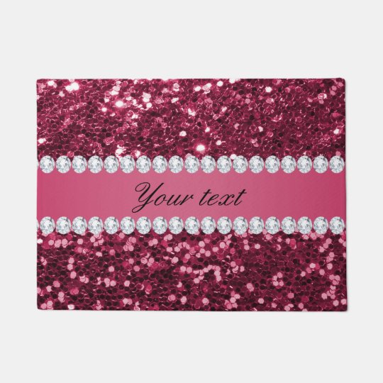 Classy Silver Glitter Look Welcome Doormat | Zazzle.co.uk