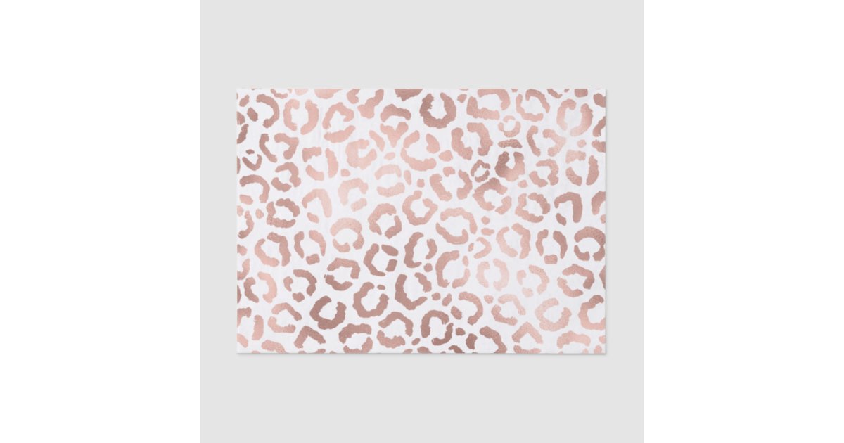 Chic Rose Gold Leopard Cheetah Animal Print Tissue Paper | Zazzle