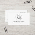 Chic Typography Logo and QR Code Business Card | Zazzle