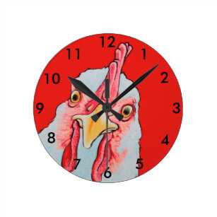 Chicken Wall Clocks | Zazzle UK