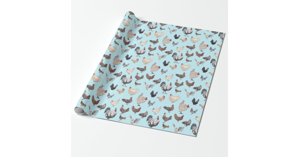 Chicken Happy Wrapping Paper | Zazzle