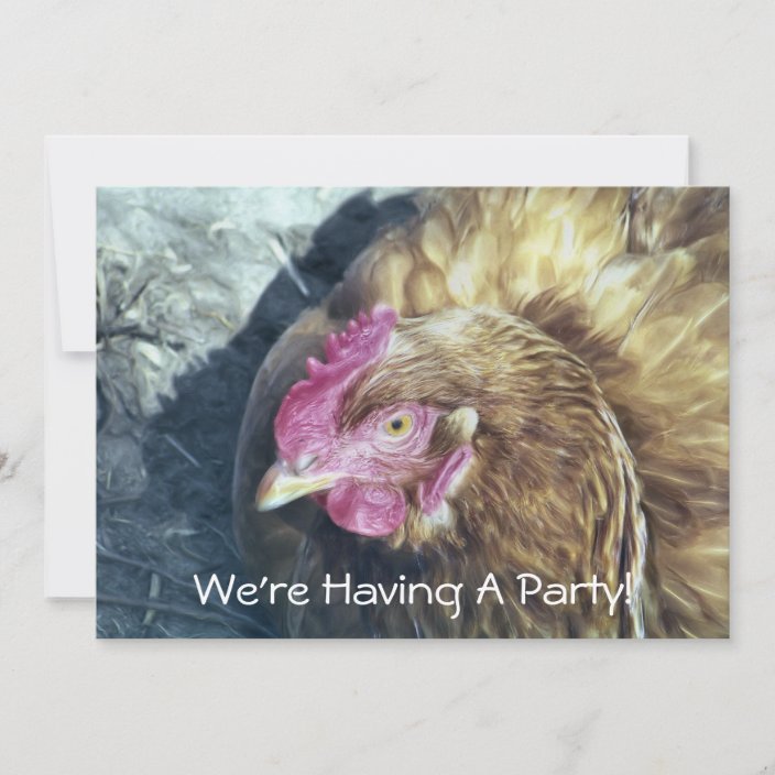 CHICKEN Invitation | Zazzle.co.uk