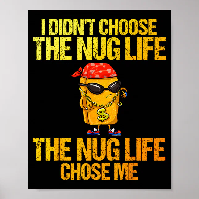 Chicken Nugget Art For Men Women Kids Chicken Nugg Poster | Zazzle