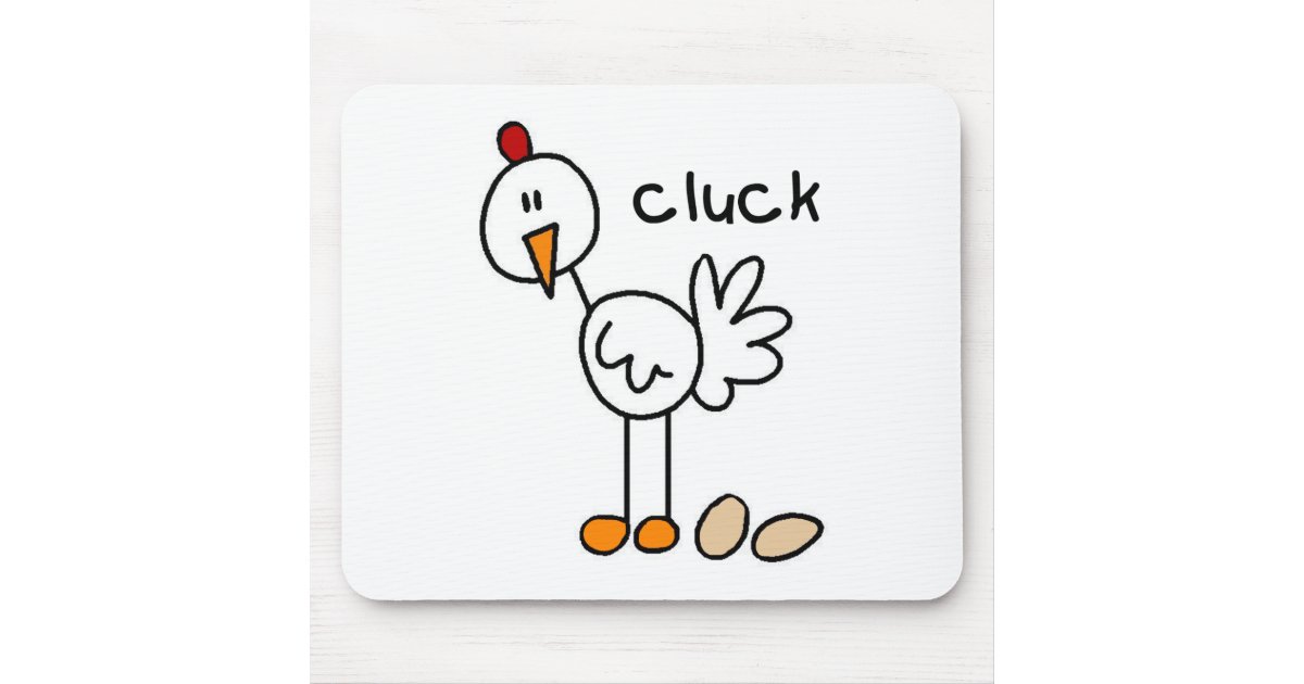 Chicken Stick Figure Mousepad | Zazzle