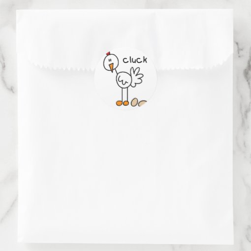 Chicken Stick Figure Sticker | Zazzle