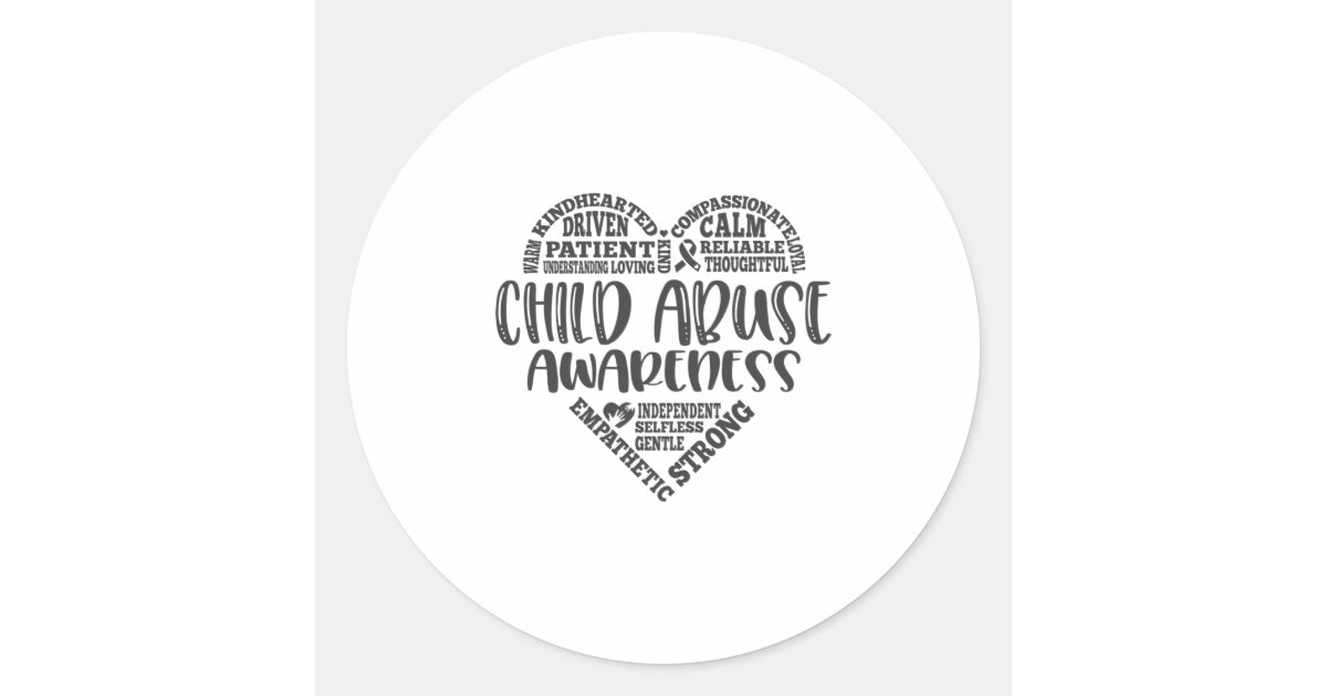 Child Abuse, Child Abuse awareness Classic Round Sticker | Zazzle