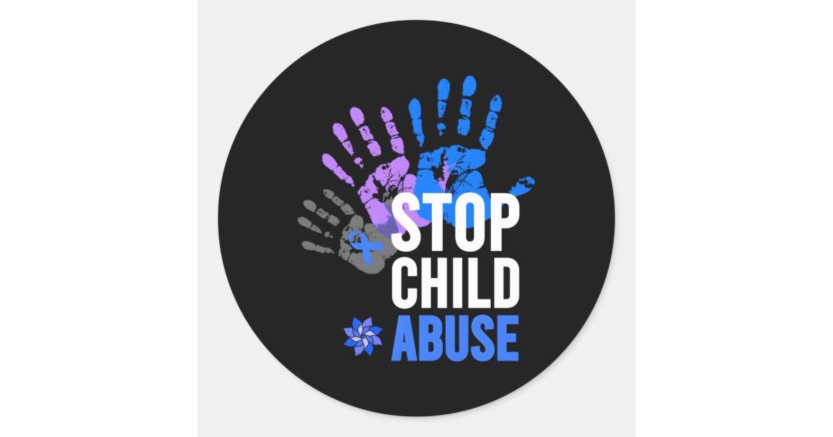 Child Abuse Stop Child Abuse Prevention Awareness Classic Round Sticker ...