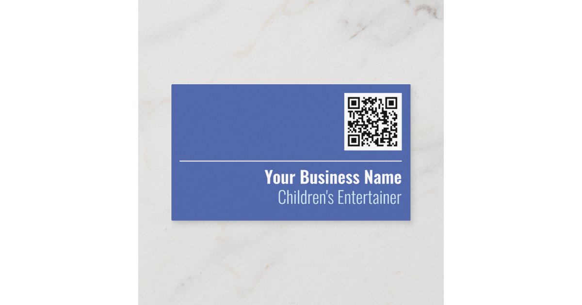 Children's Entertainer QR Code Business Card | Zazzle