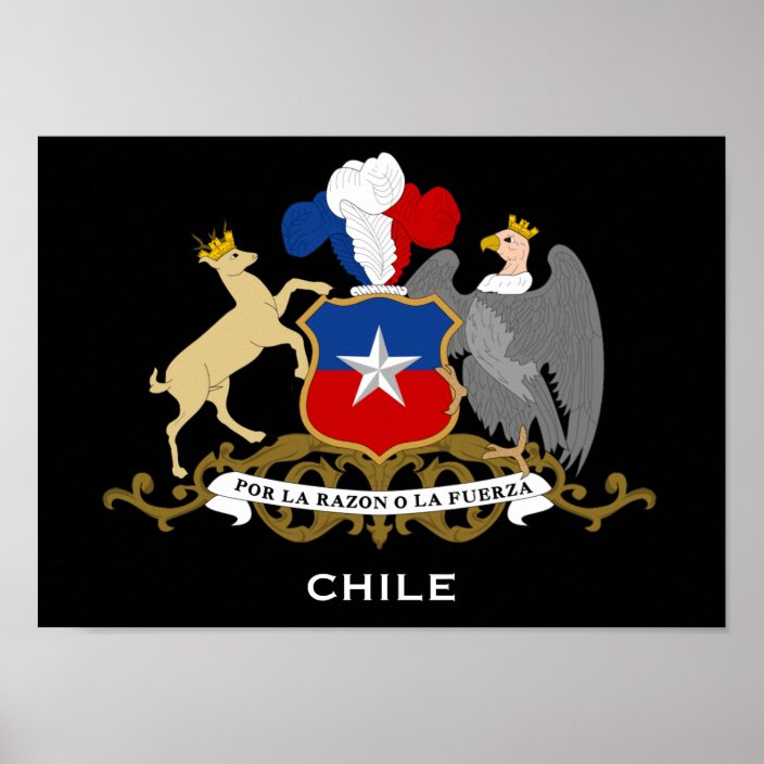 Chile* Coat of Arms Poster | Zazzle.co.uk
