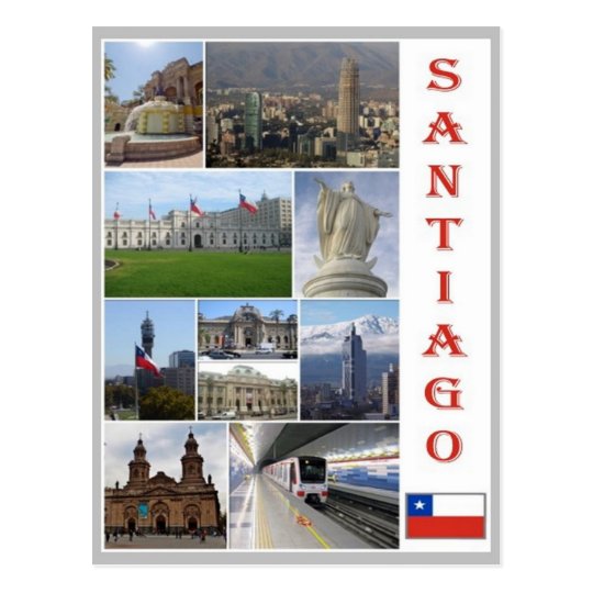 Chile - Santiago - Mosaic - Postcard | Zazzle.co.uk