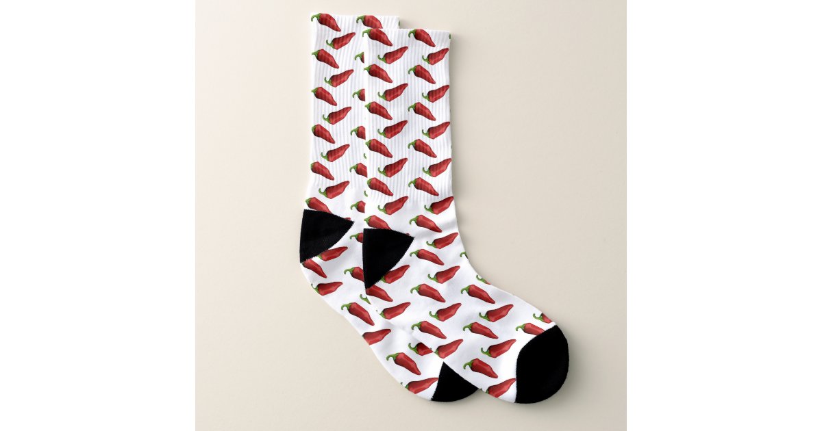 Chilli peppers All-Over-Print Socks | Zazzle.co.uk
