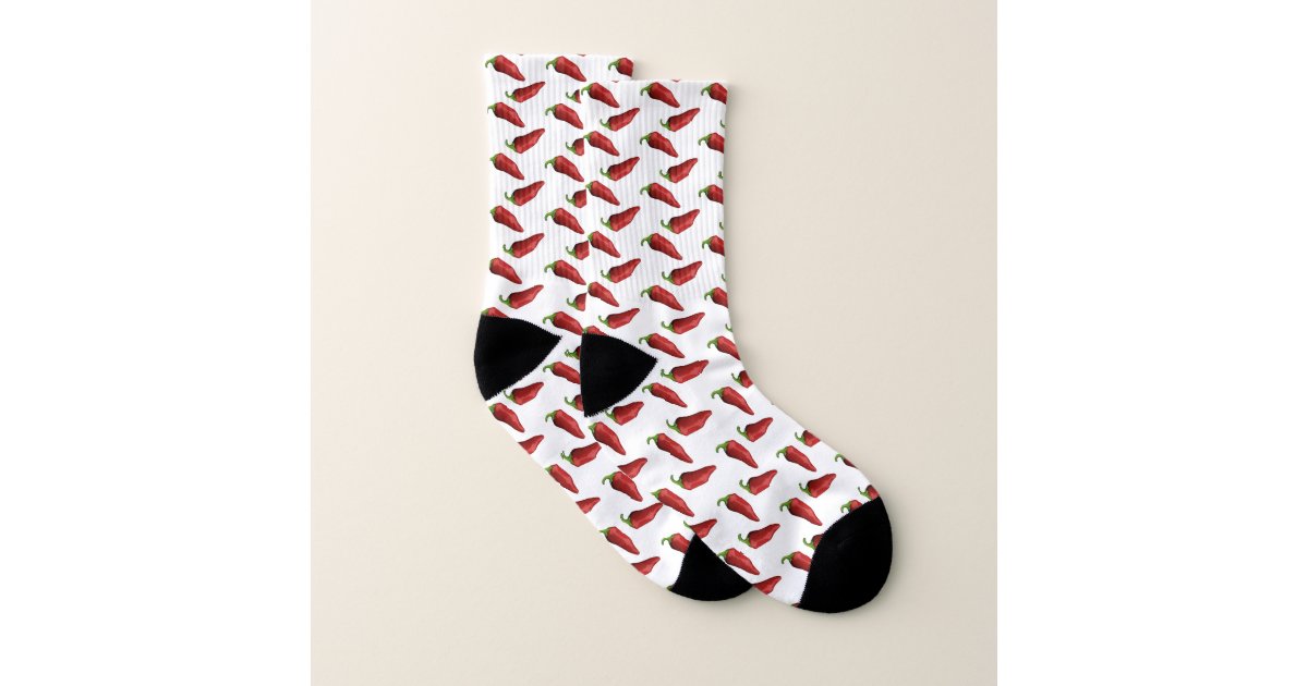 Chilli peppers All-Over-Print Socks | Zazzle
