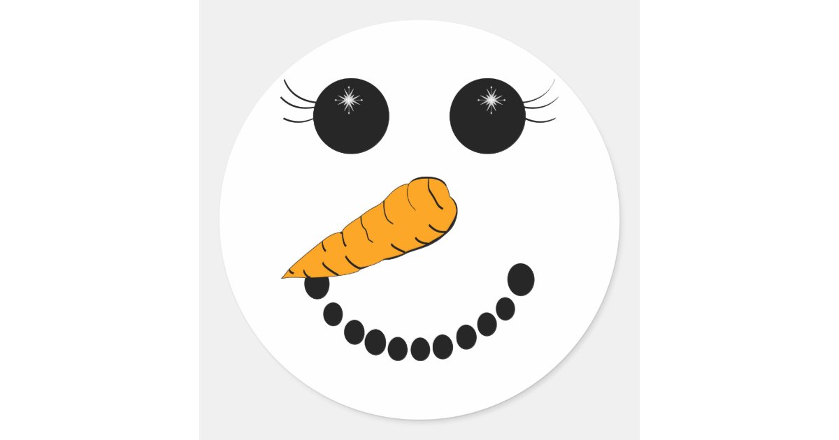 Chilly Face Classic Round Sticker | Zazzle