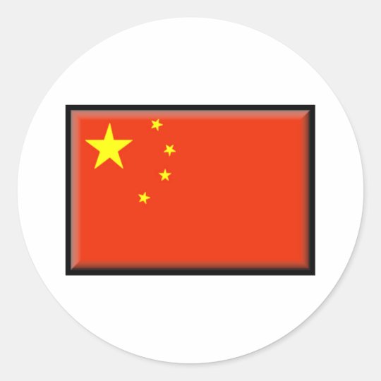 China Flag Classic Round Sticker | Zazzle.co.uk