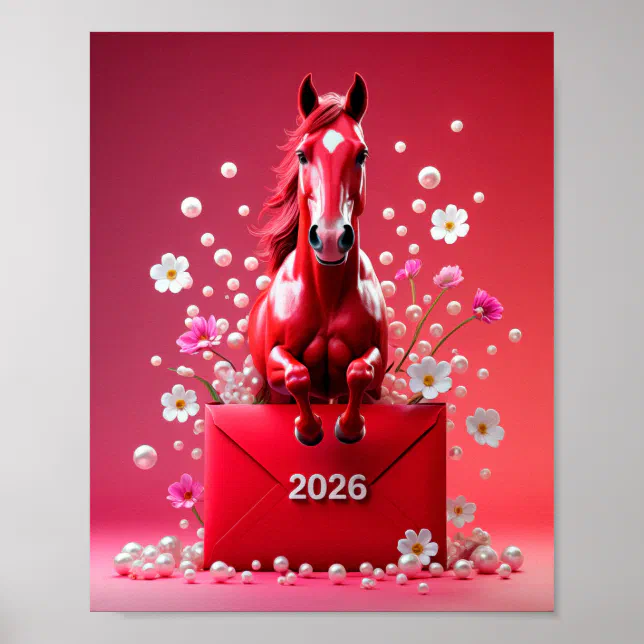 Chinese new year 2026 poster | Zazzle