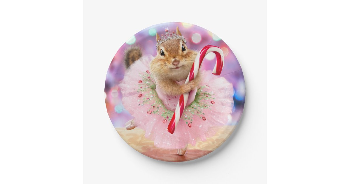 Chipmunk Plum Fairy Paper Plate | Zazzle