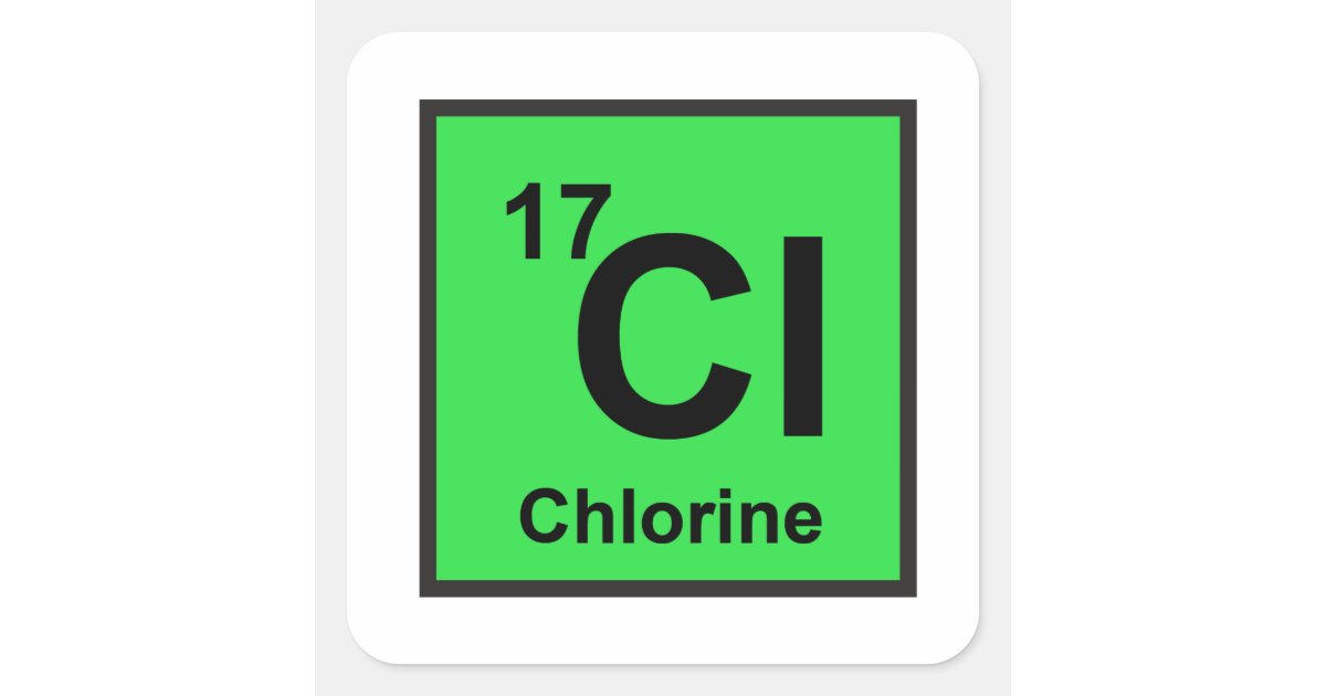 Chlorine Sticker | Zazzle