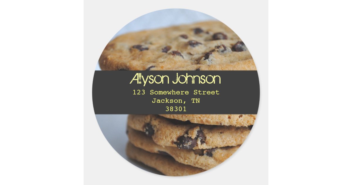 Chocolate Chip Cookies Address Labels | Zazzle.co.uk