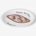 Chocolate eclair cartoon illustration paper plate | Zazzle