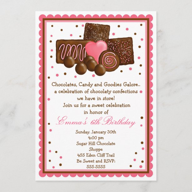 Chocolate Invitations | Zazzle UK