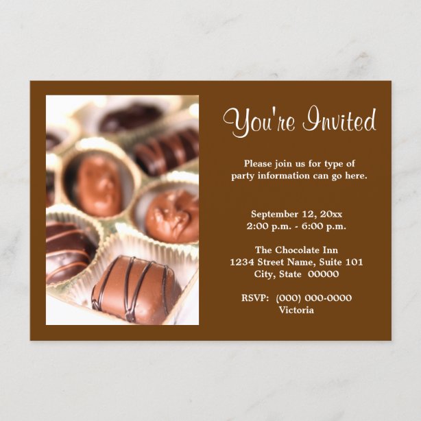Chocolate Party Invitations | Zazzle UK