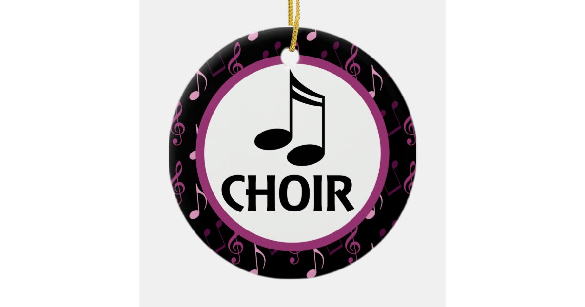 Choir Music Notes Ornament Gift | Zazzle