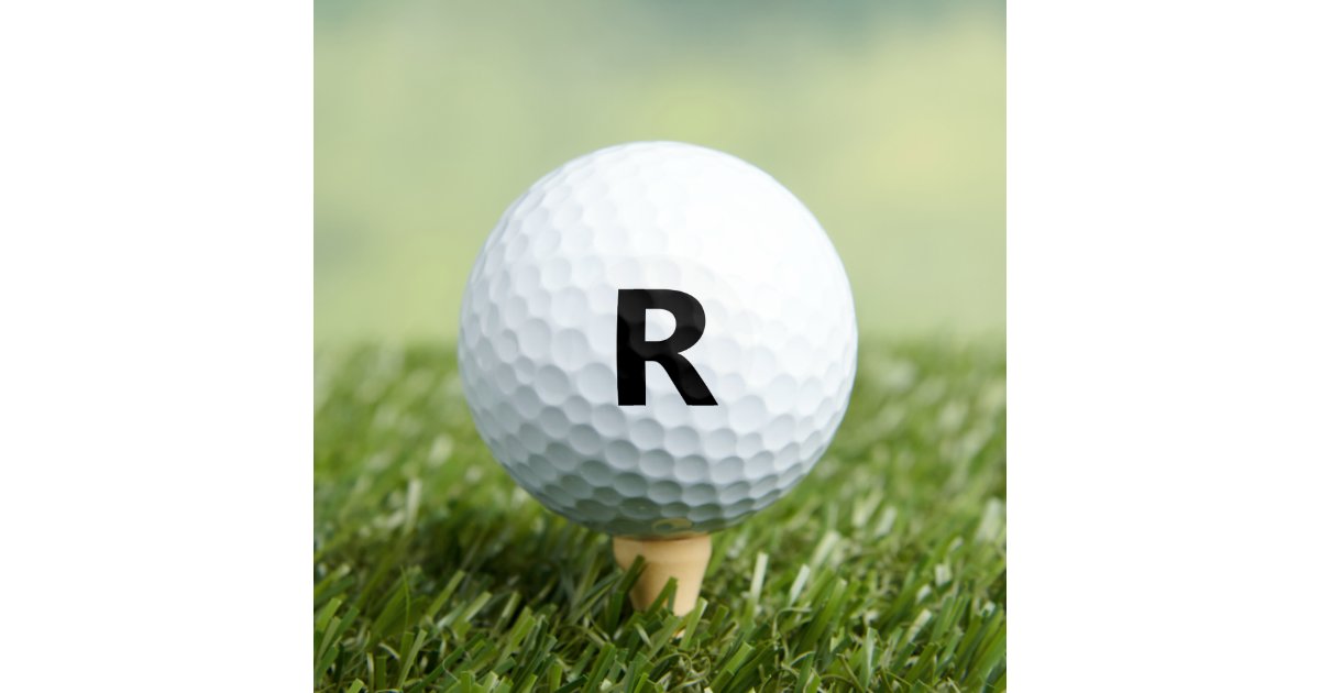 Choose Any Letter | Font: Open Sans Condensed Bold Golf Balls | Zazzle