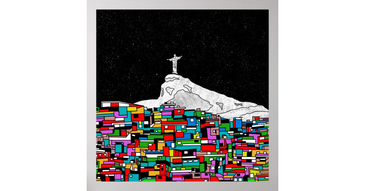 Christ the Redeemer Favela Poster | Zazzle
