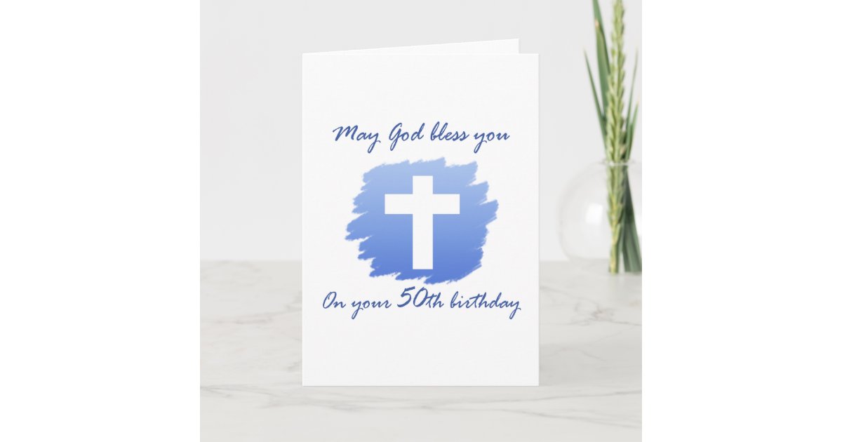 Christian 50th Birthday Card | Zazzle