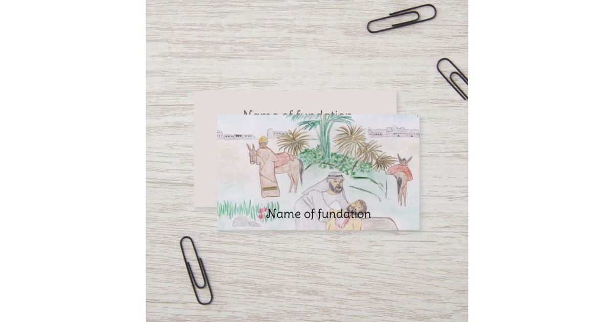 Christian Artwork The good Samaritan Business Card | Zazzle