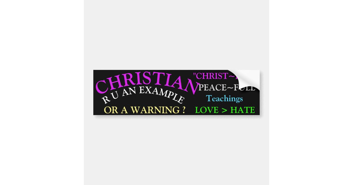 CHRISTIAN BUMPER STICKER | Zazzle