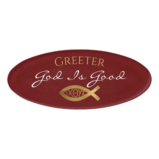 Christian Church Ministry Greeter Fellowship Name Tag | Zazzle.co.uk