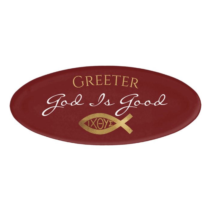 Christian Church Ministry Greeter Fellowship Name Tag | Zazzle.co.uk