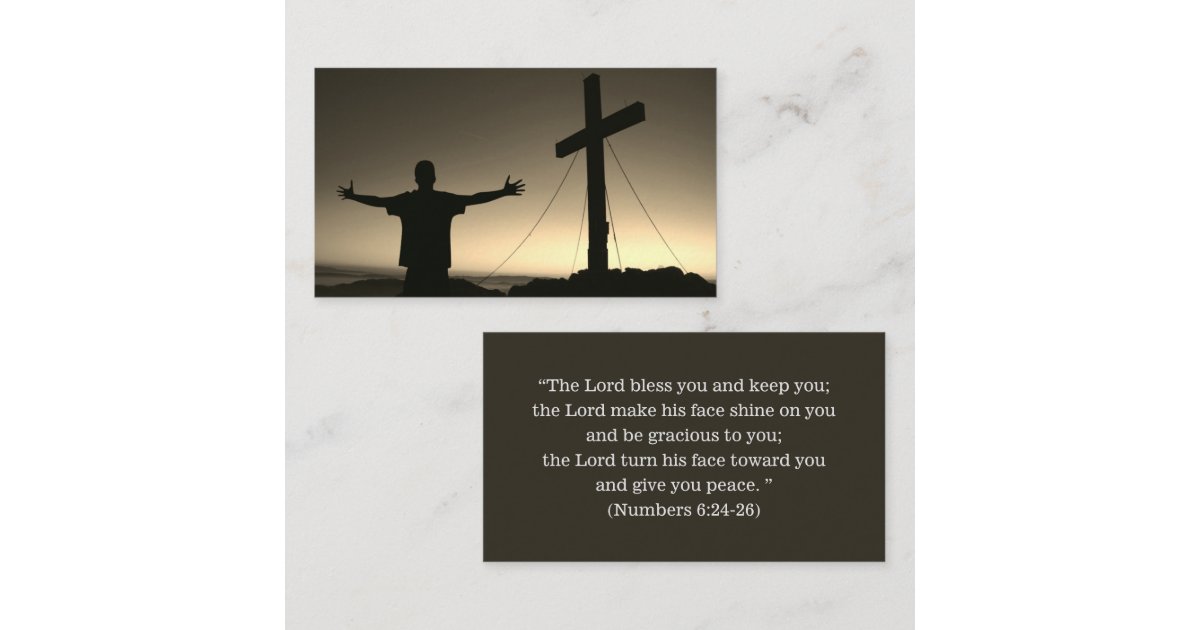 Christian Inspirational Bible Religious Cross Business Card | Zazzle