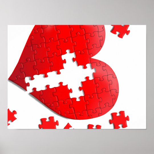Christian love heart jigsaw puzzle poster | Zazzle.co.uk
