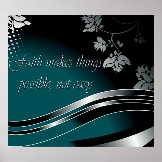 Christian Poster with Inspirational Saying | Zazzle.co.uk