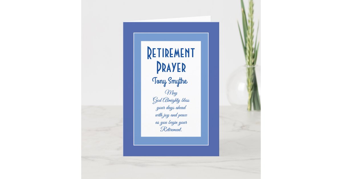 Christian Retirement Prayer card | Zazzle.co.uk