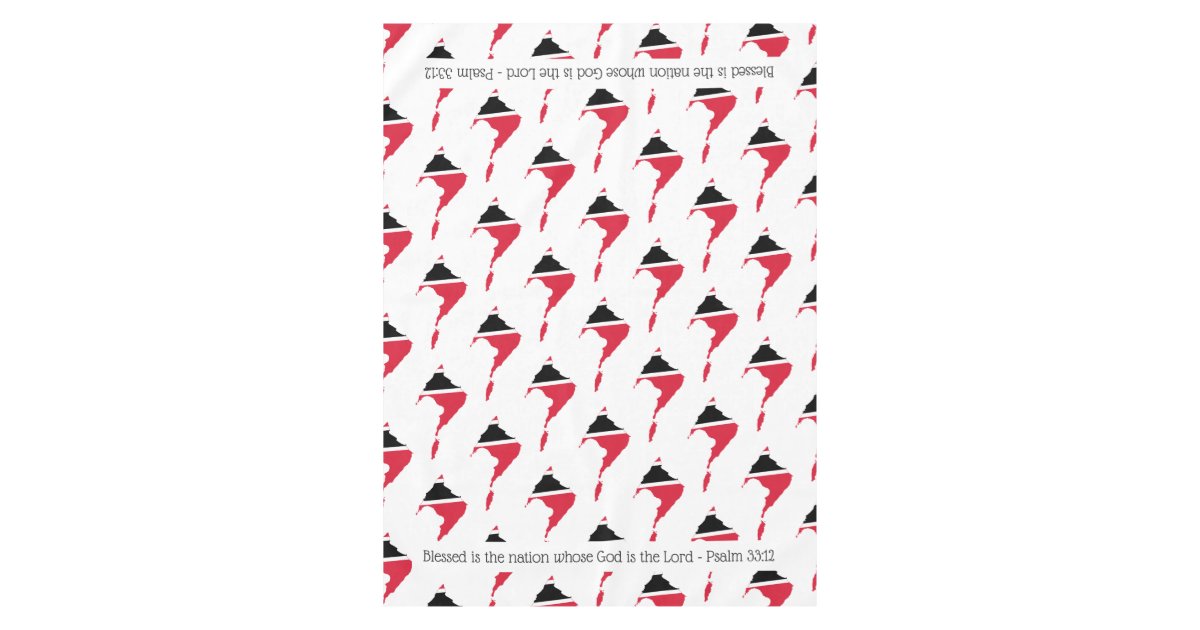 Christian TRINIDAD & TOBAGO Blessed Nation Psalm Tablecloth | Zazzle