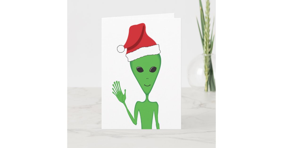 Christmas Alien Season's Greetings Holiday Card | Zazzle