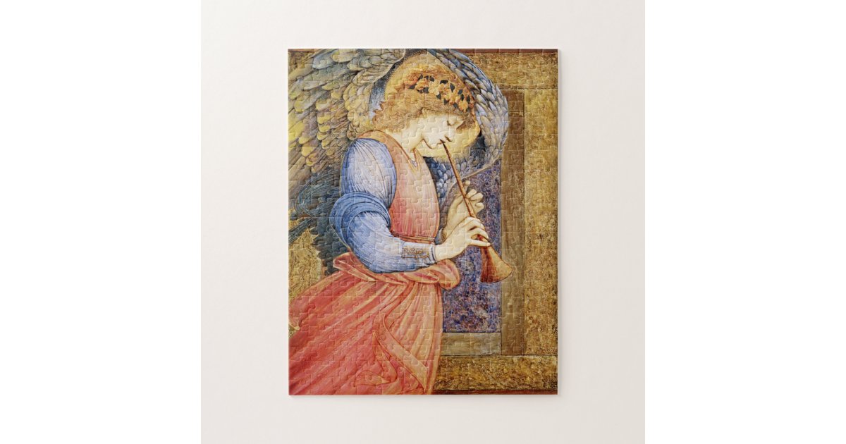 Christmas Angel Burne-Jones Pre-Raphaelite Puzzle | Zazzle