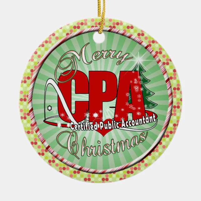 CHRISTMAS CPA Certified Public Accountant Ceramic Tree Decoration | Zazzle