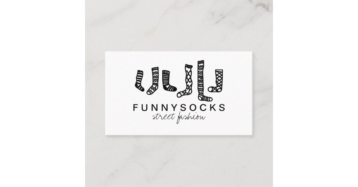 Christmas Custom Store Sock Business Card | Zazzle