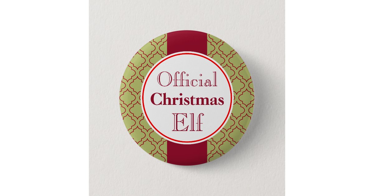 Christmas Elf Button | Zazzle