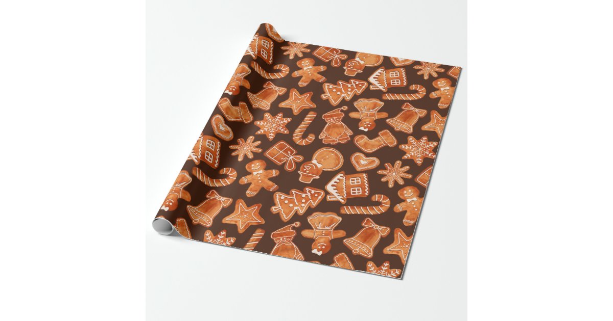 Christmas Gingerbread Wrapping Paper | Zazzle