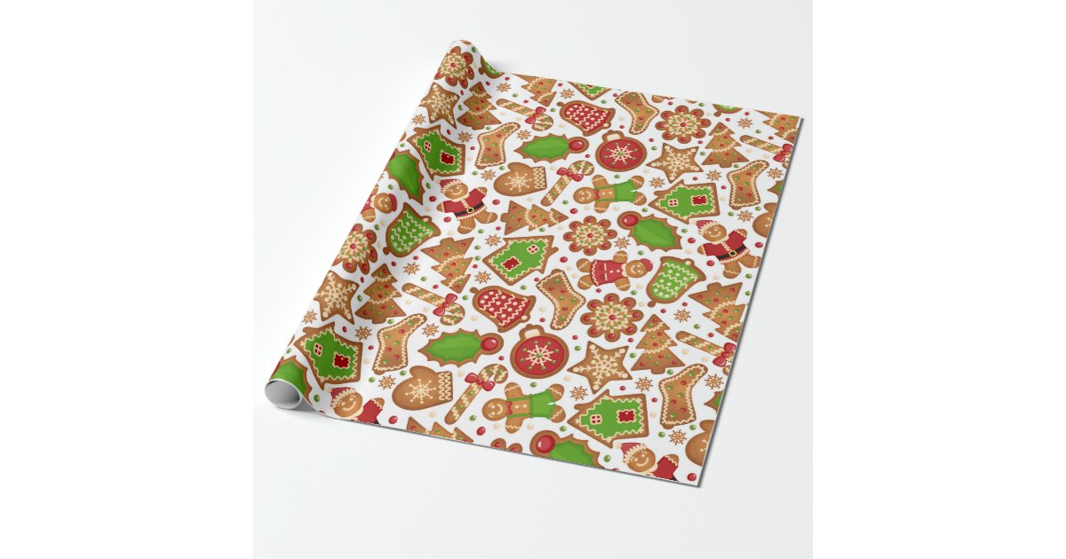Christmas Gingerbread Wrapping Paper | Zazzle