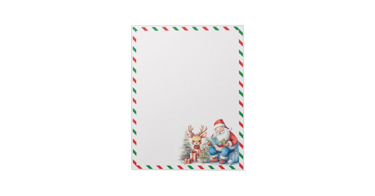 Christmas Letter for Santa Stationery Notepad | Zazzle
